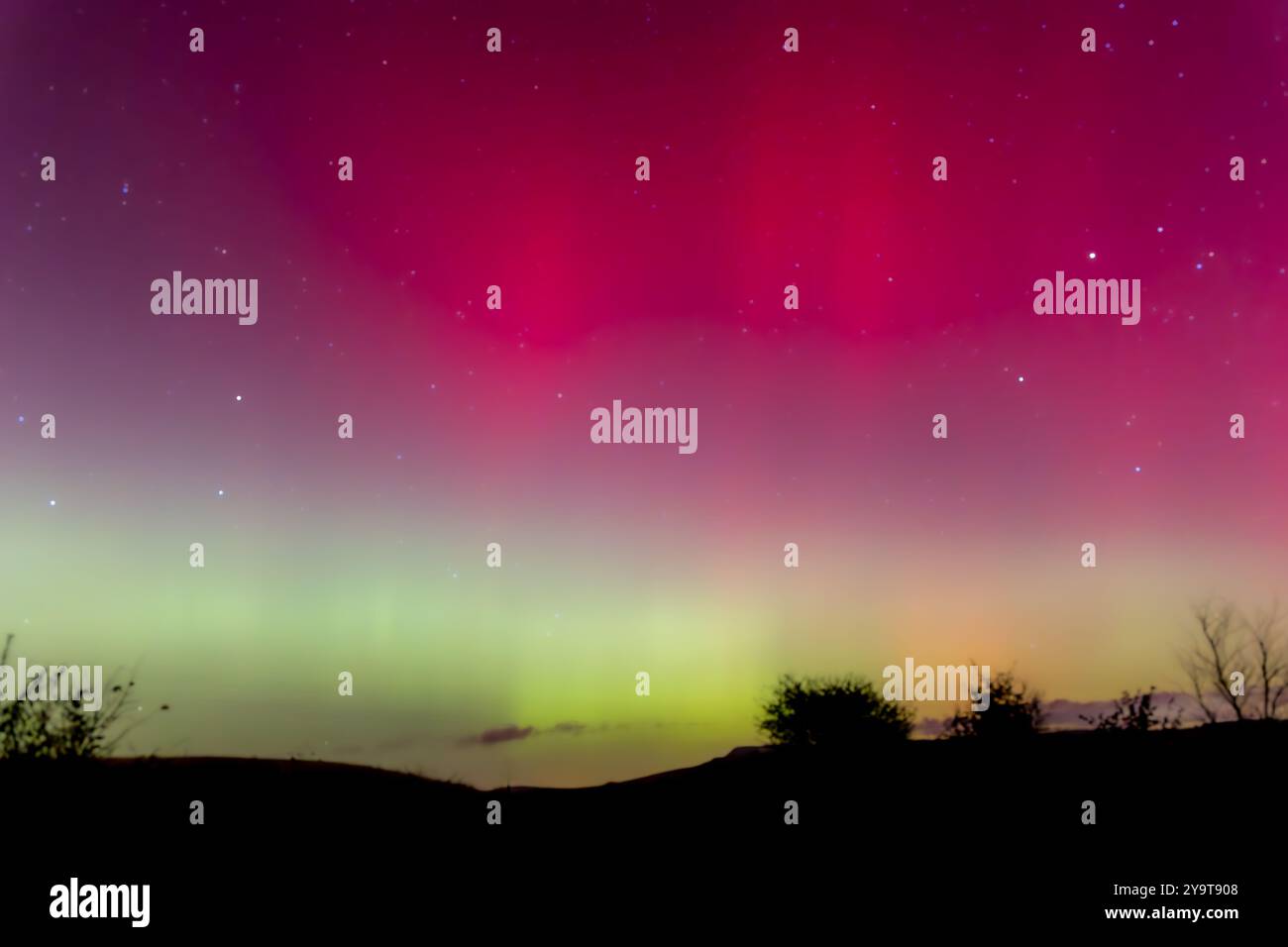 A breathtaking view of the aurora borealis, where vivid bands of light ...