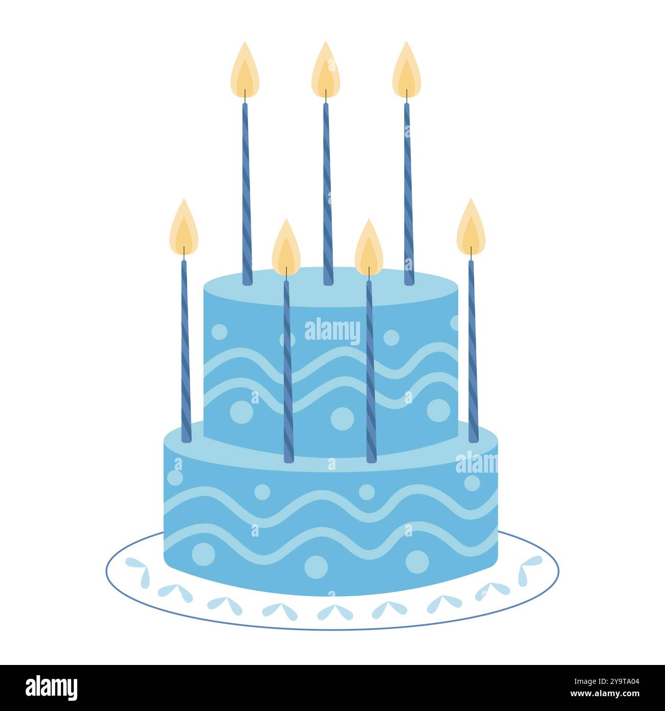 Holiday cake in blue Stock Vector Images - Alamy