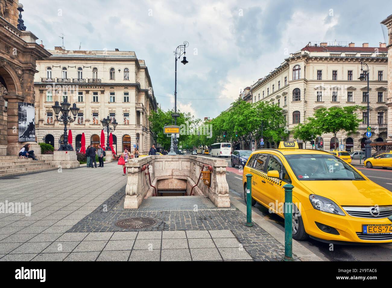 Entrance to metro station in Budapest Stock Photo - Alamy