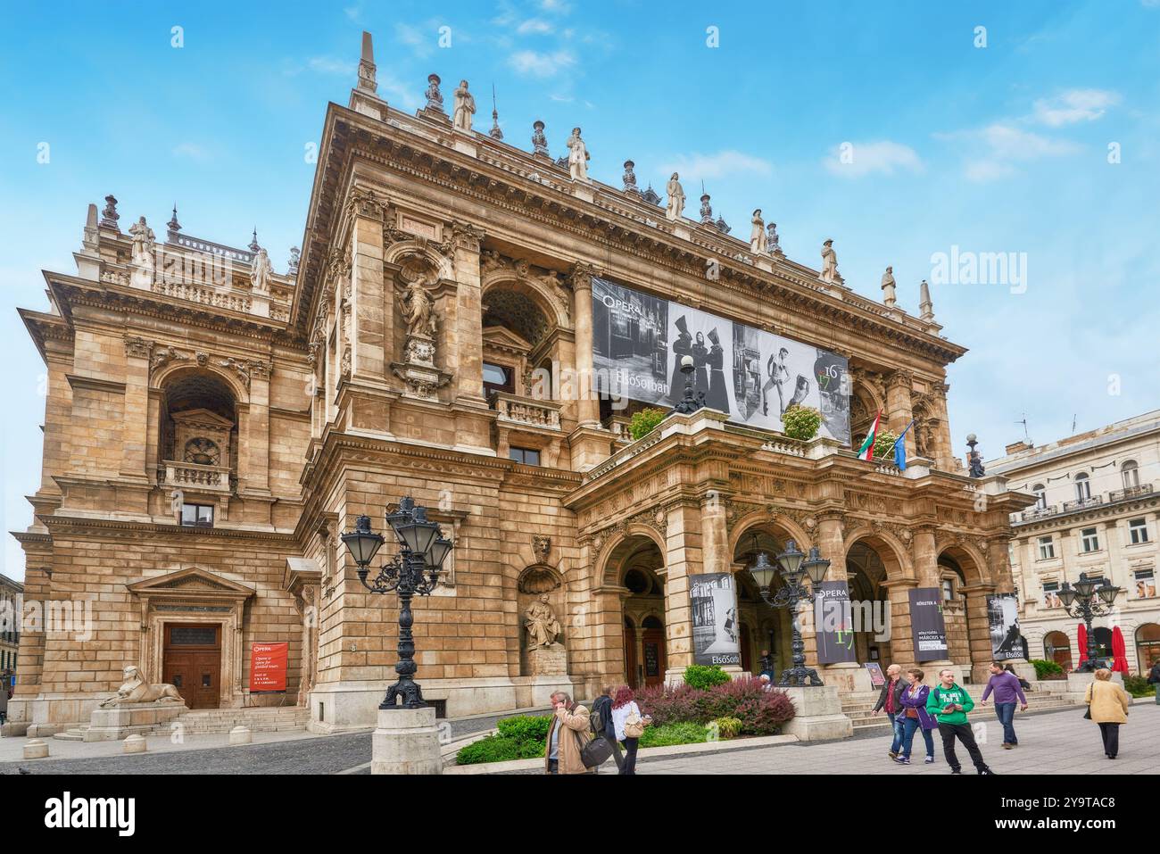 BUDAPEST, HUNGARY-MAY 02, 2016: Hungarian State Opera House is a neo ...