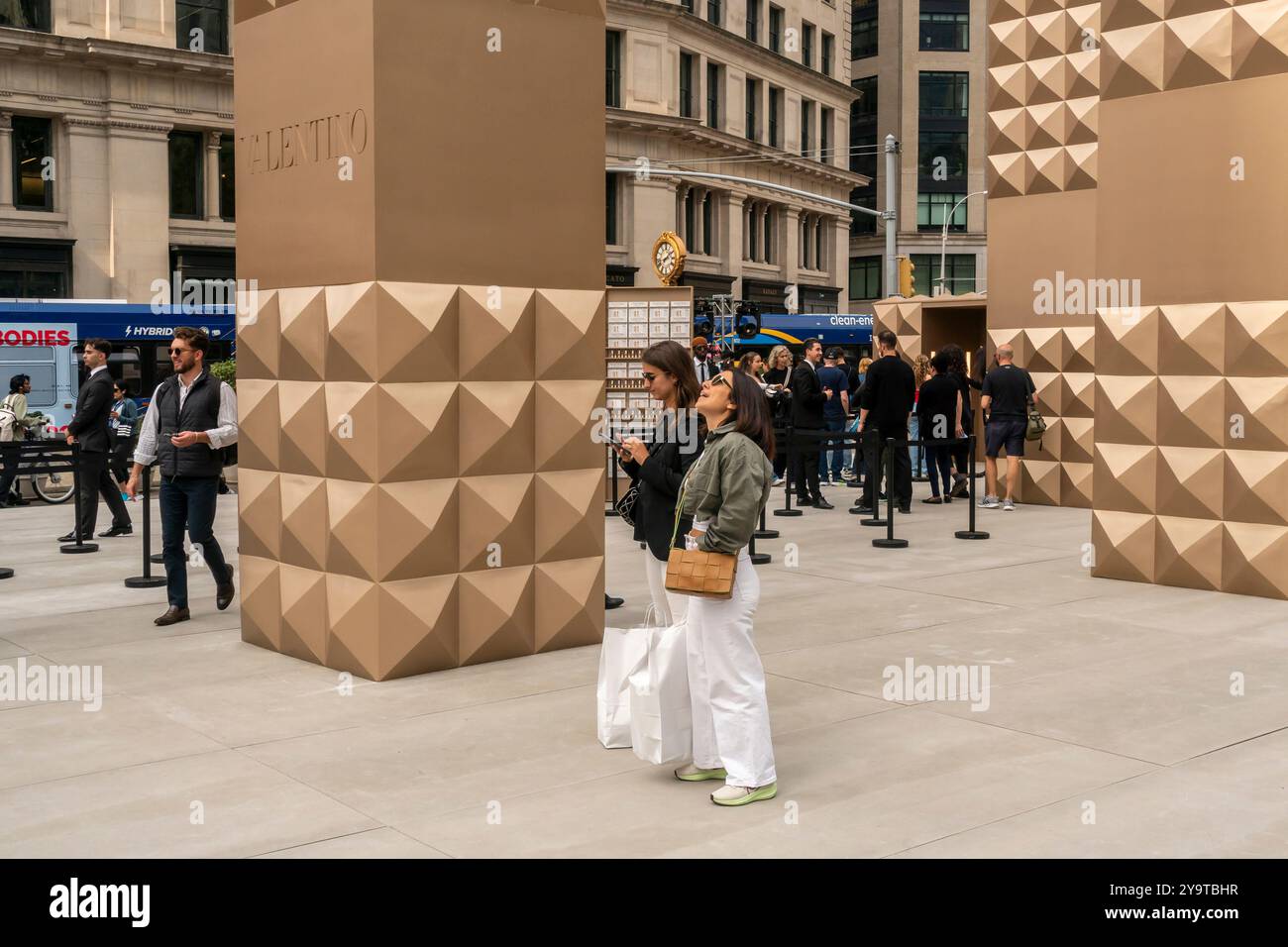 Brand activation for Spike Valentino Beauty in Flatiron Plaza in New York on Friday, October 4 ...