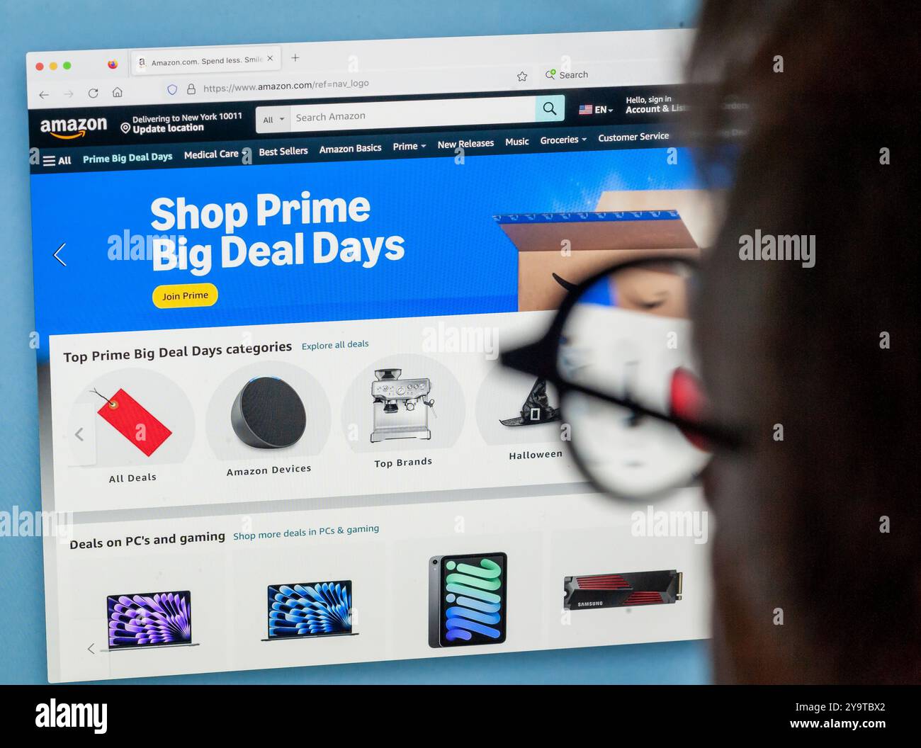 The Amazon website promotes their self-proclaimed "Prime Day" on ...