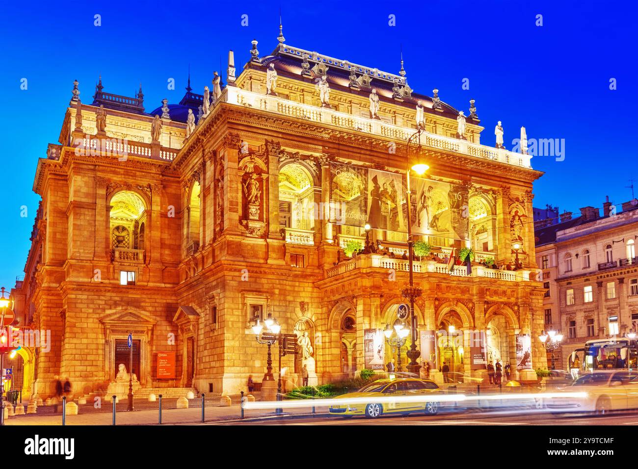 BUDAPEST, HUNGARY-MAY 05, 2016: Hungarian State Opera House is a neo ...