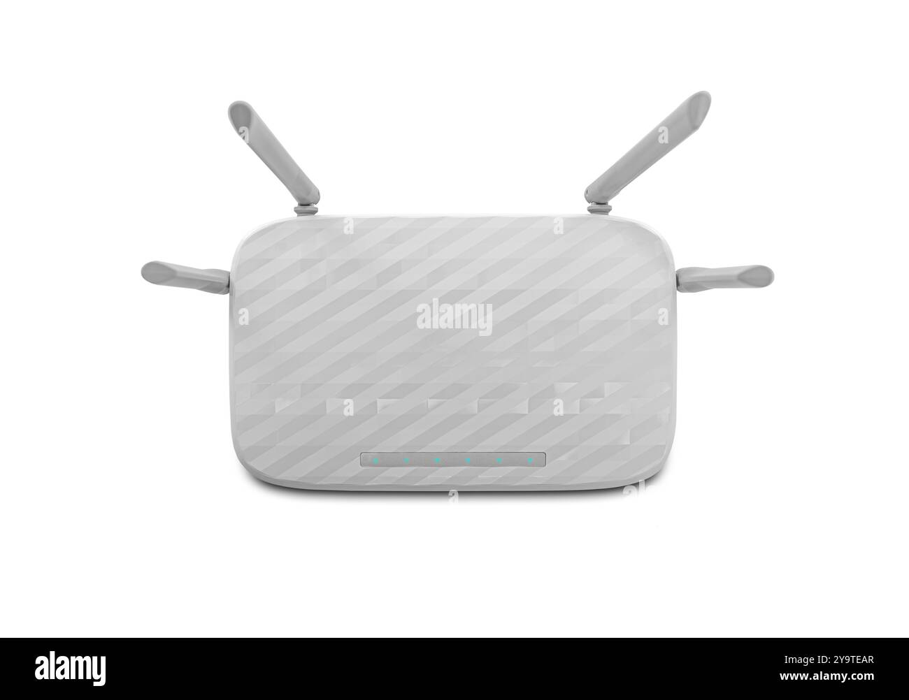 White WiFi router on white background Stock Photo - Alamy