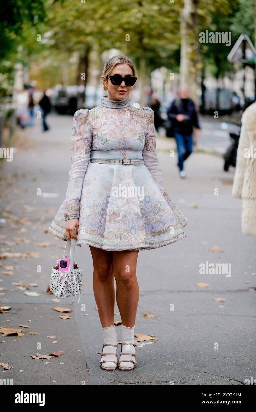 Paris, France. 30th Sep, 2024. Street style, Jenna Rennert arriving at ...
