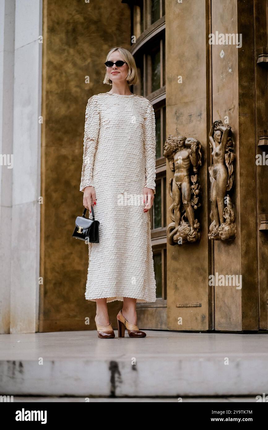 Paris, France. 30th Sep, 2024. Street style, Violet Grace Atkinson ...