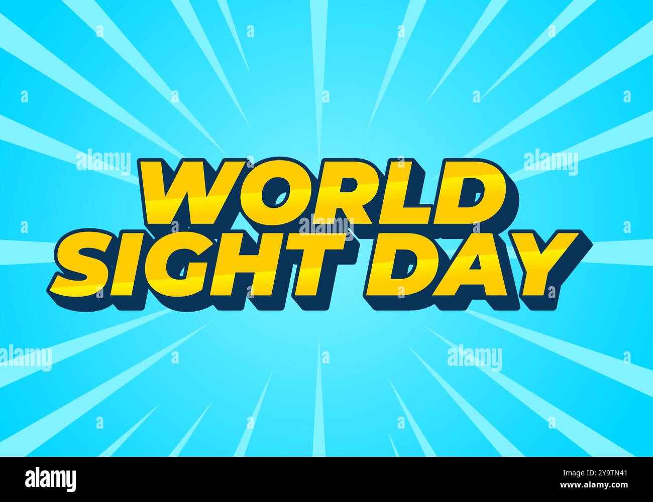 World sight day. text effect in 3D style with bold fonts Stock Vector ...