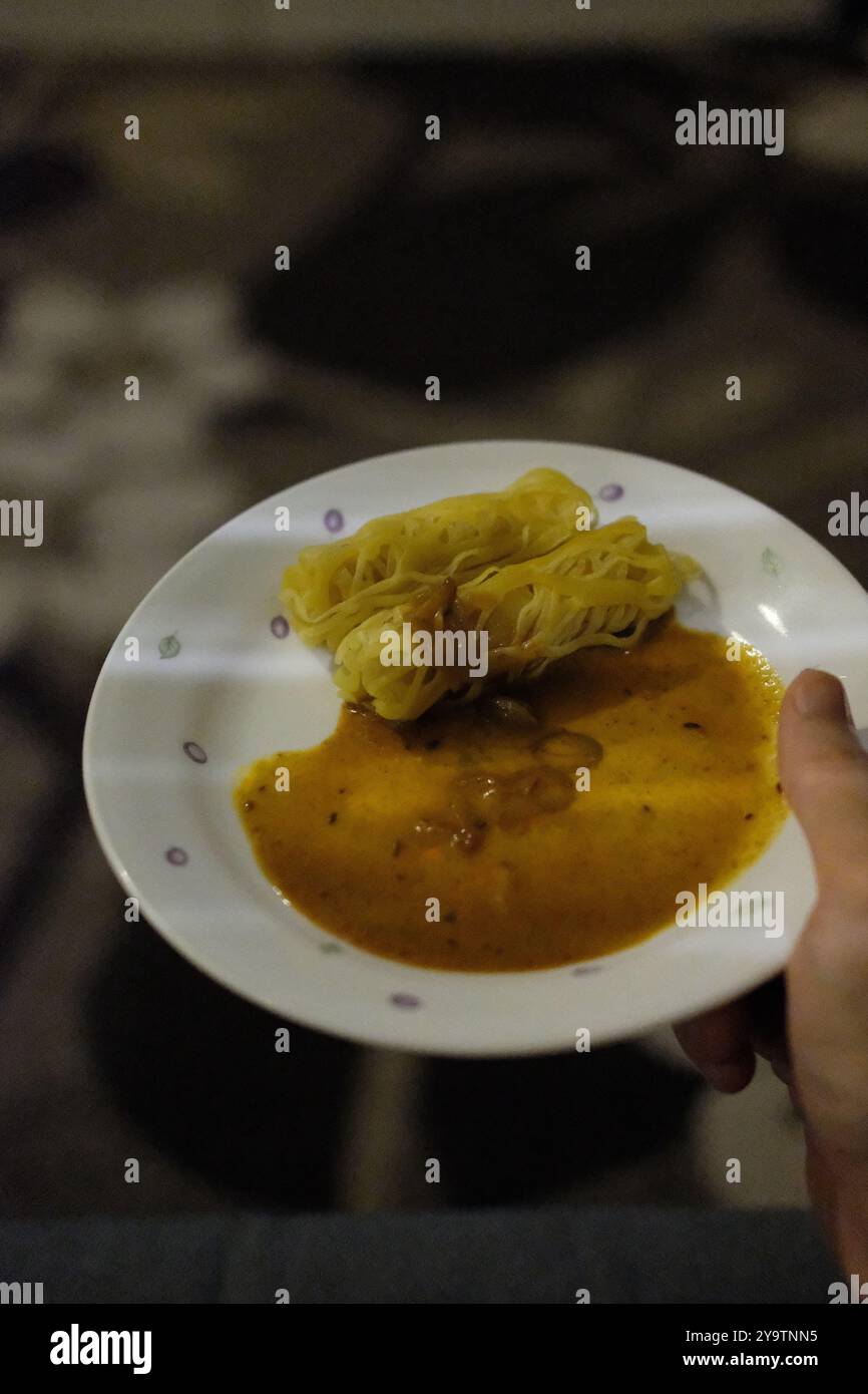 Malaysian snacks, roti jala, curry sauce, kuih, traditional food ...