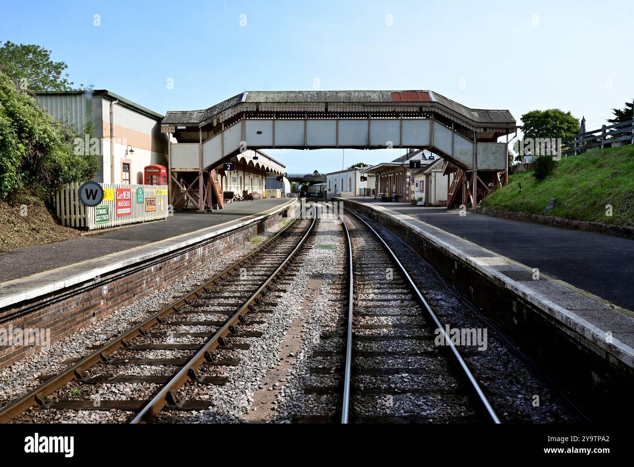 Churston station on the Dartmouth Steam Railway, seen from the rear of ...