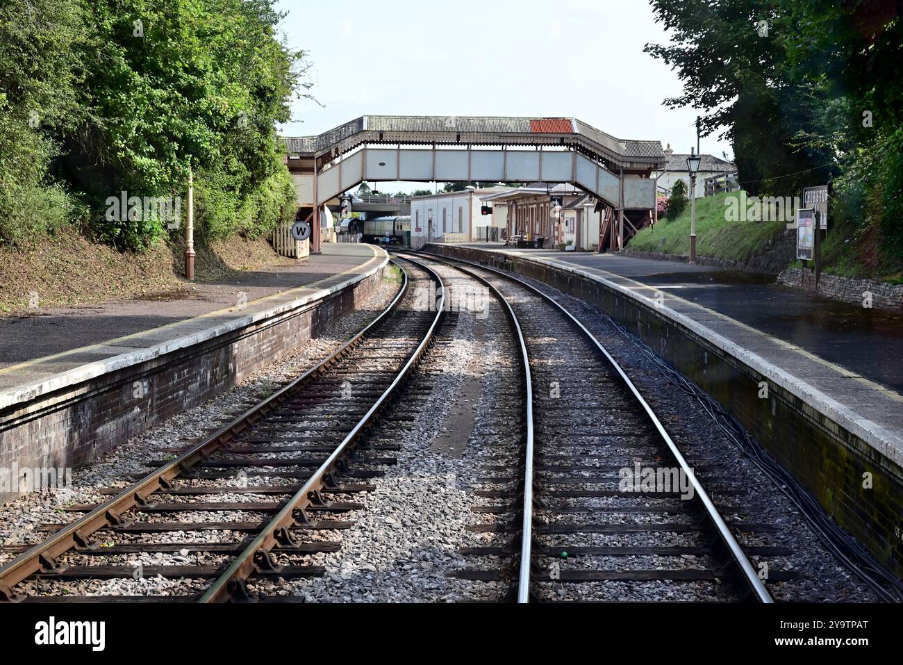 Churston station on the Dartmouth Steam Railway, seen from the rear of ...