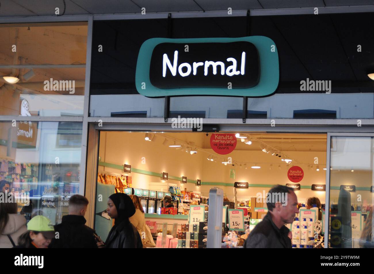 Copenhagen/ Denmark/11 October 2024/ Normal store shoppers in danish ...