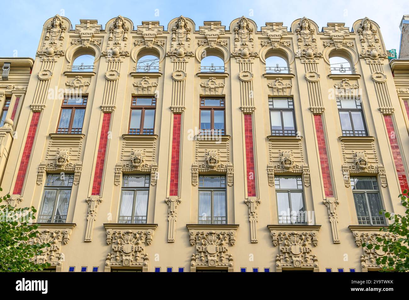 Art Nouveau Buildings in Riga Stock Photo - Alamy