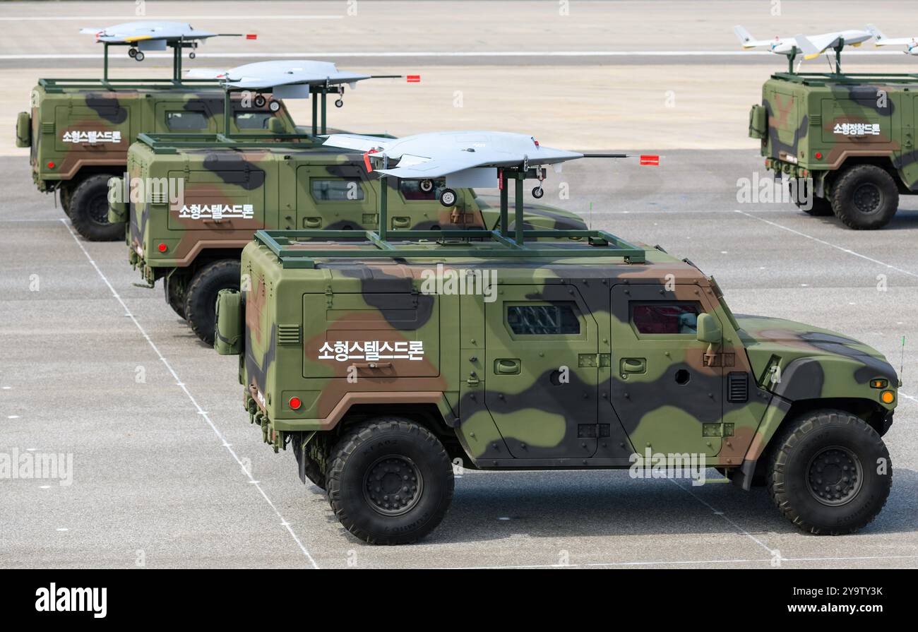 South Korea's unmanned aerial vehicles seen during the 76th anniversary ...