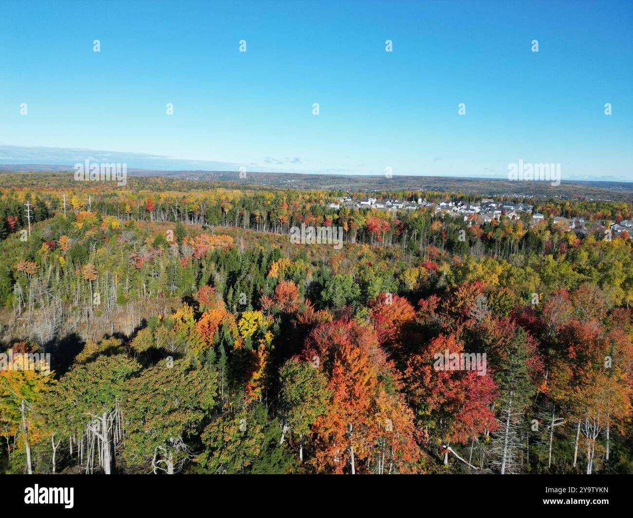 Blue lake aerial forest sky hi-res stock photography and images - Alamy