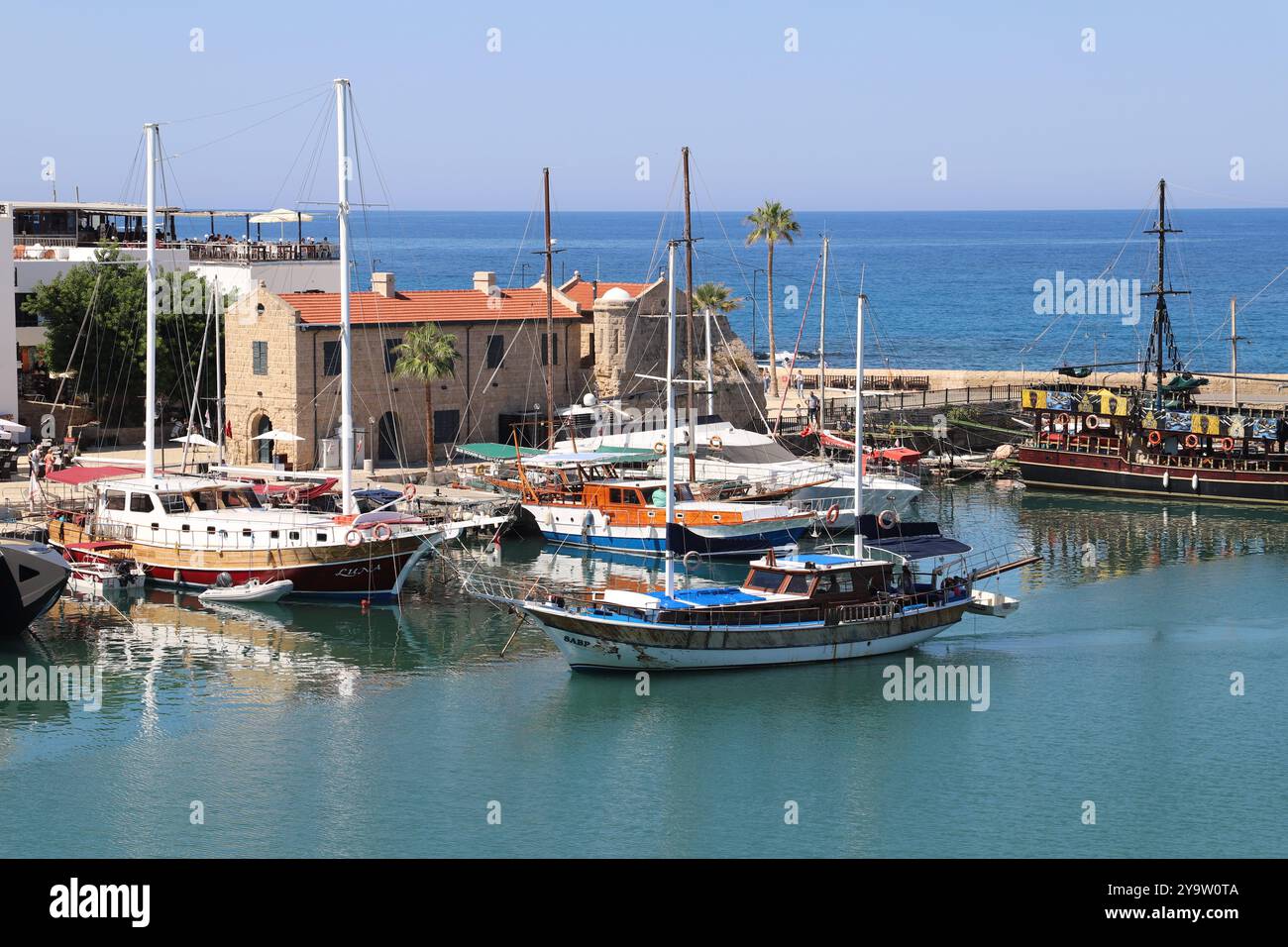 Old Harbour, Kyrenia, Northern Cyprus Stock Photo - Alamy