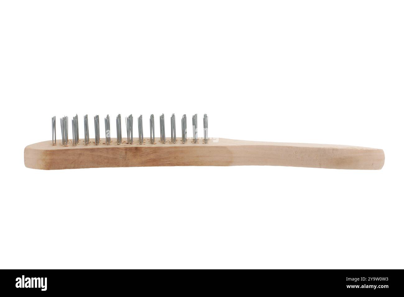 Wire brush side view on white with clipping path Stock Photo - Alamy