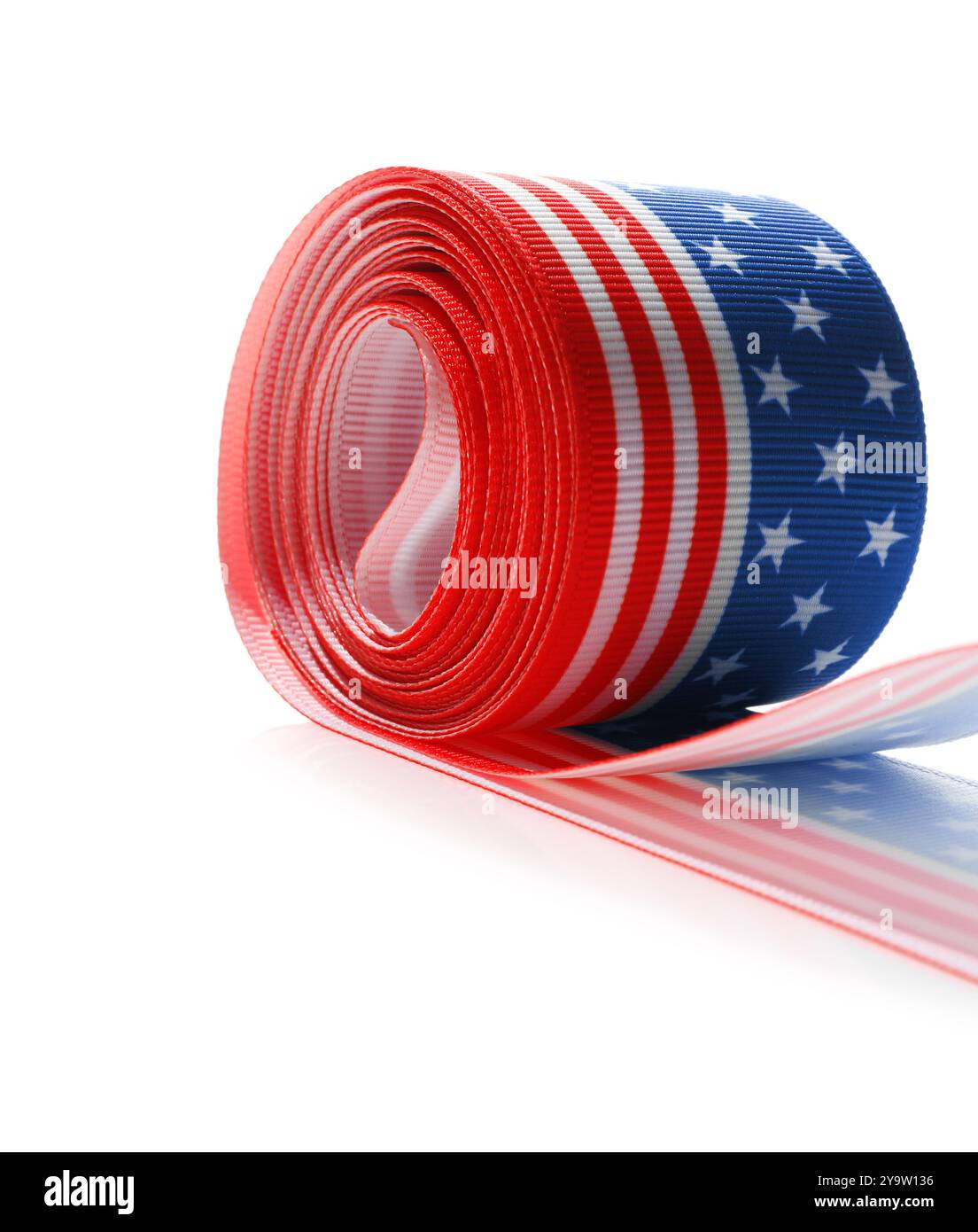 Roll with ribbon in colors of American flag isolated on white Stock ...