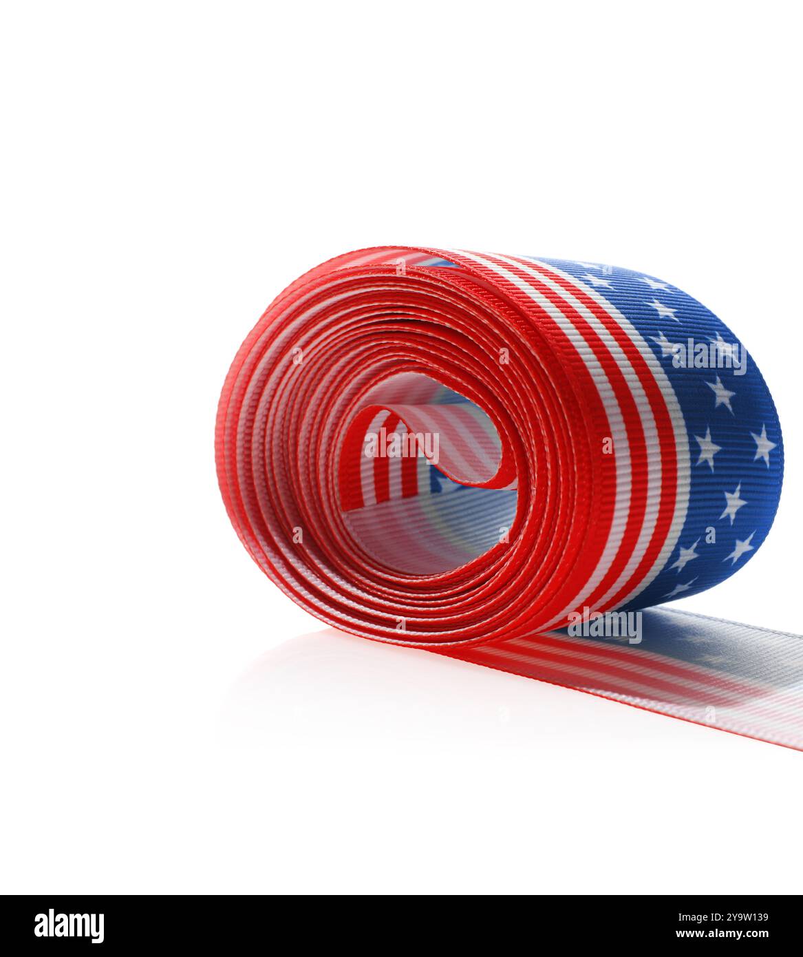 Roll with ribbon in colors of American flag isolated on white Stock ...