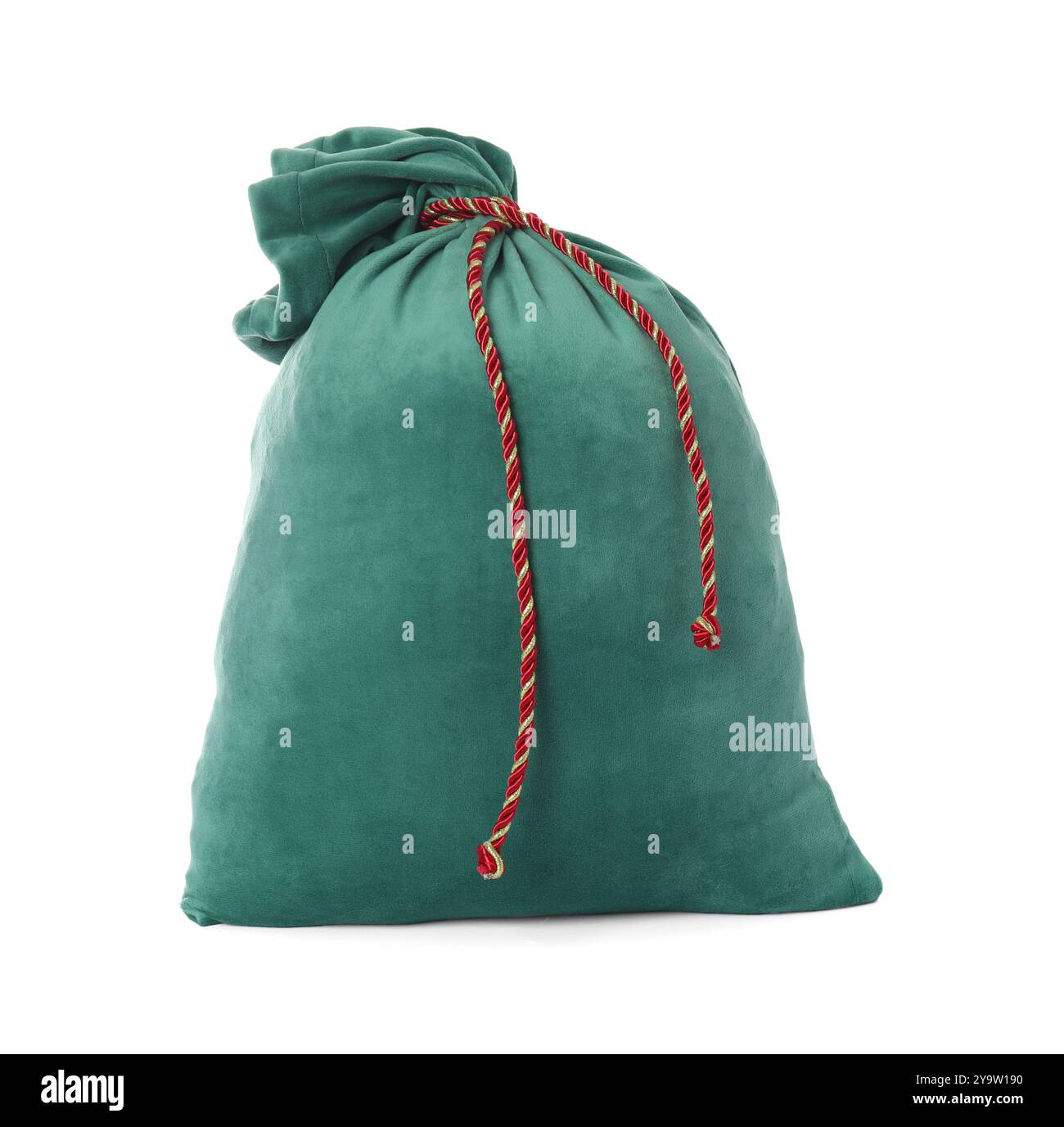 Green Santa Claus bag isolated on white Stock Photo - Alamy