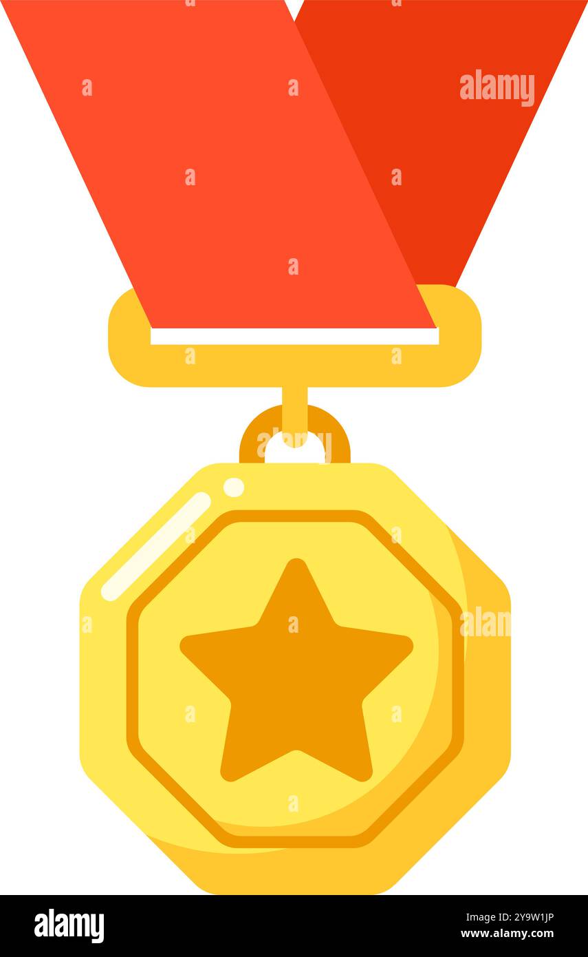 Medalist gold medal Stock Vector Images - Alamy