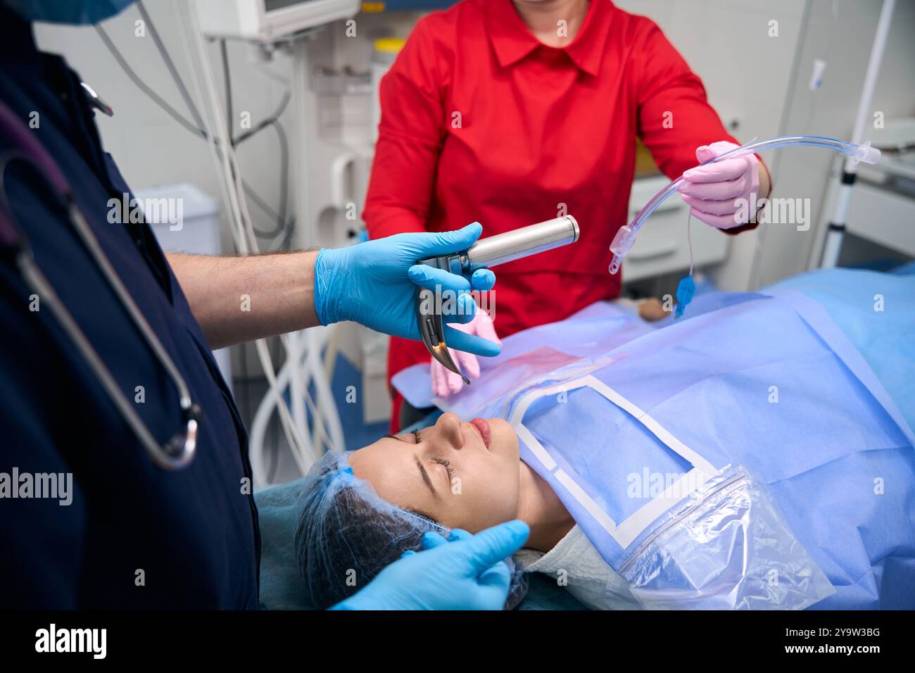 Nasal intubation hi-res stock photography and images - Alamy