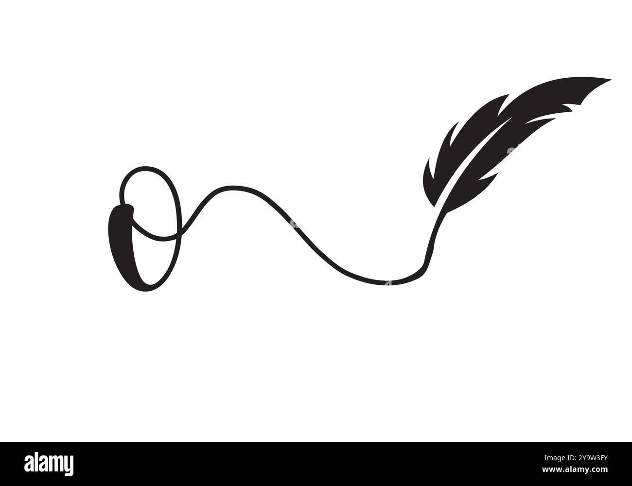 Letter O Feather Logo Design Vector Template. Feather Symbol Stock ...