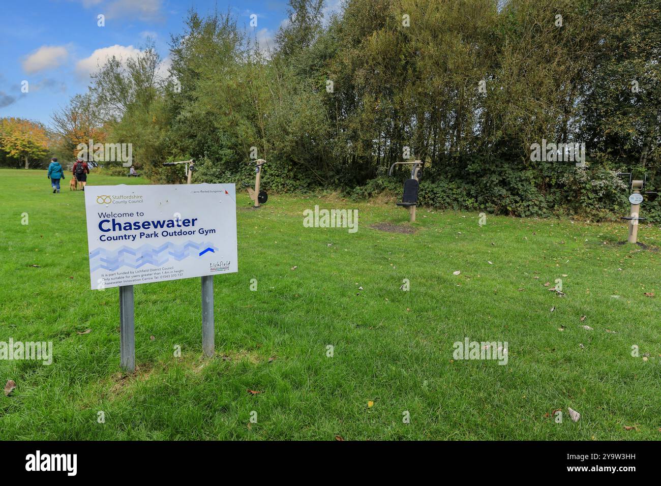 An outdoor gym at Chasewater Country Park, Burntwood, Cannock Chase ...