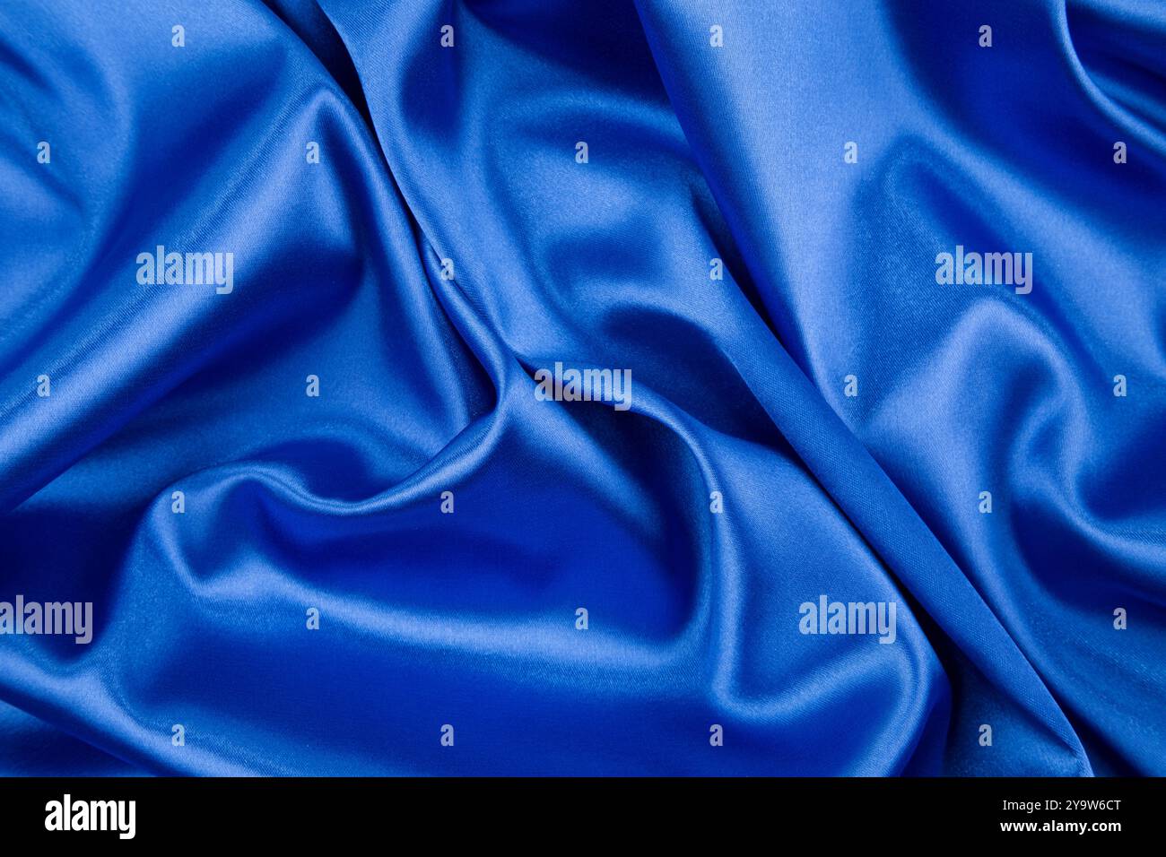 Blue silk cloth texture closeup. Whole background Stock Photo - Alamy