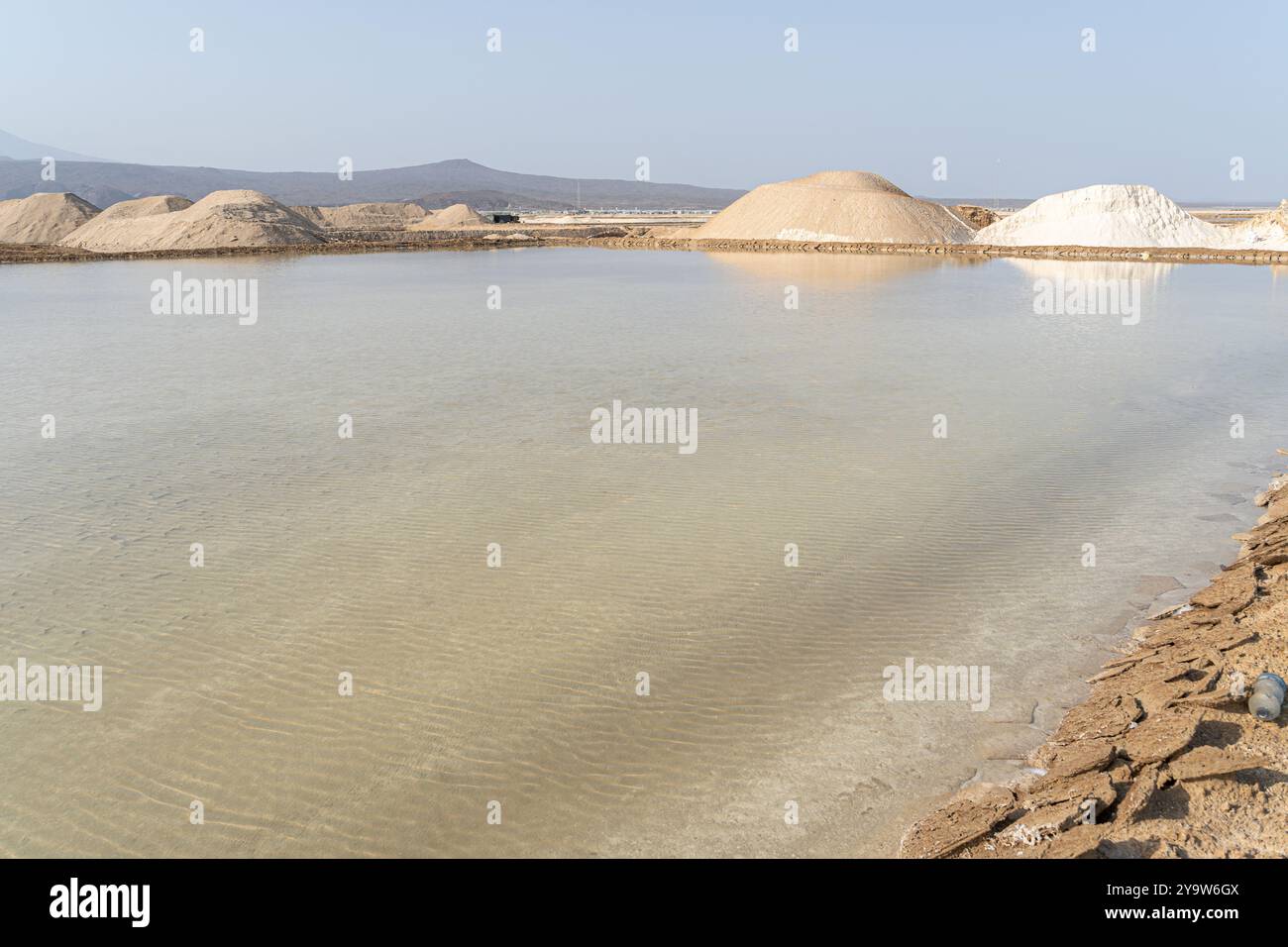 Salt Mining at Salt Lake Afrera in Danakil Depression, Northern ...
