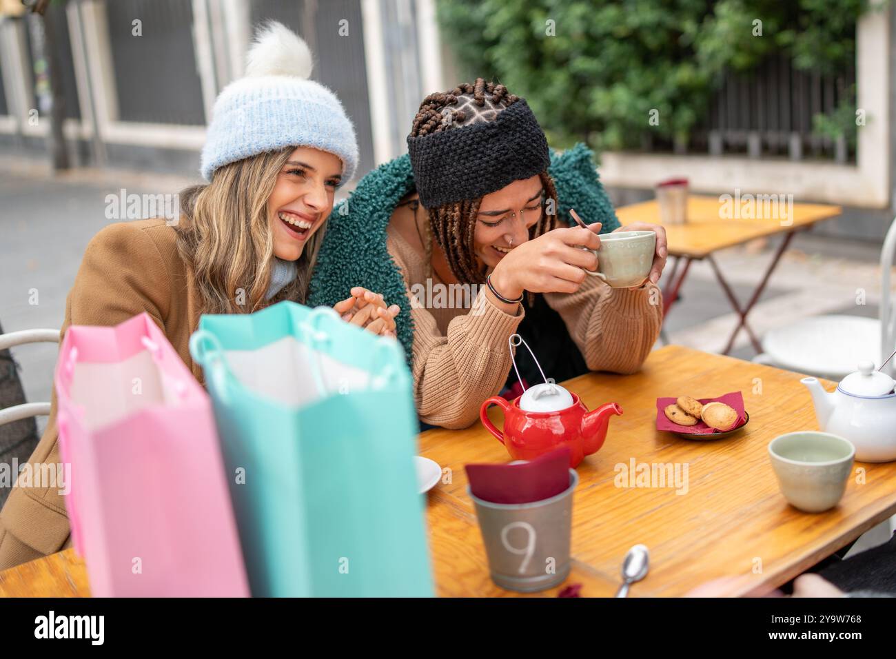 In trendy urban cafe two hi-res stock photography and images - Alamy