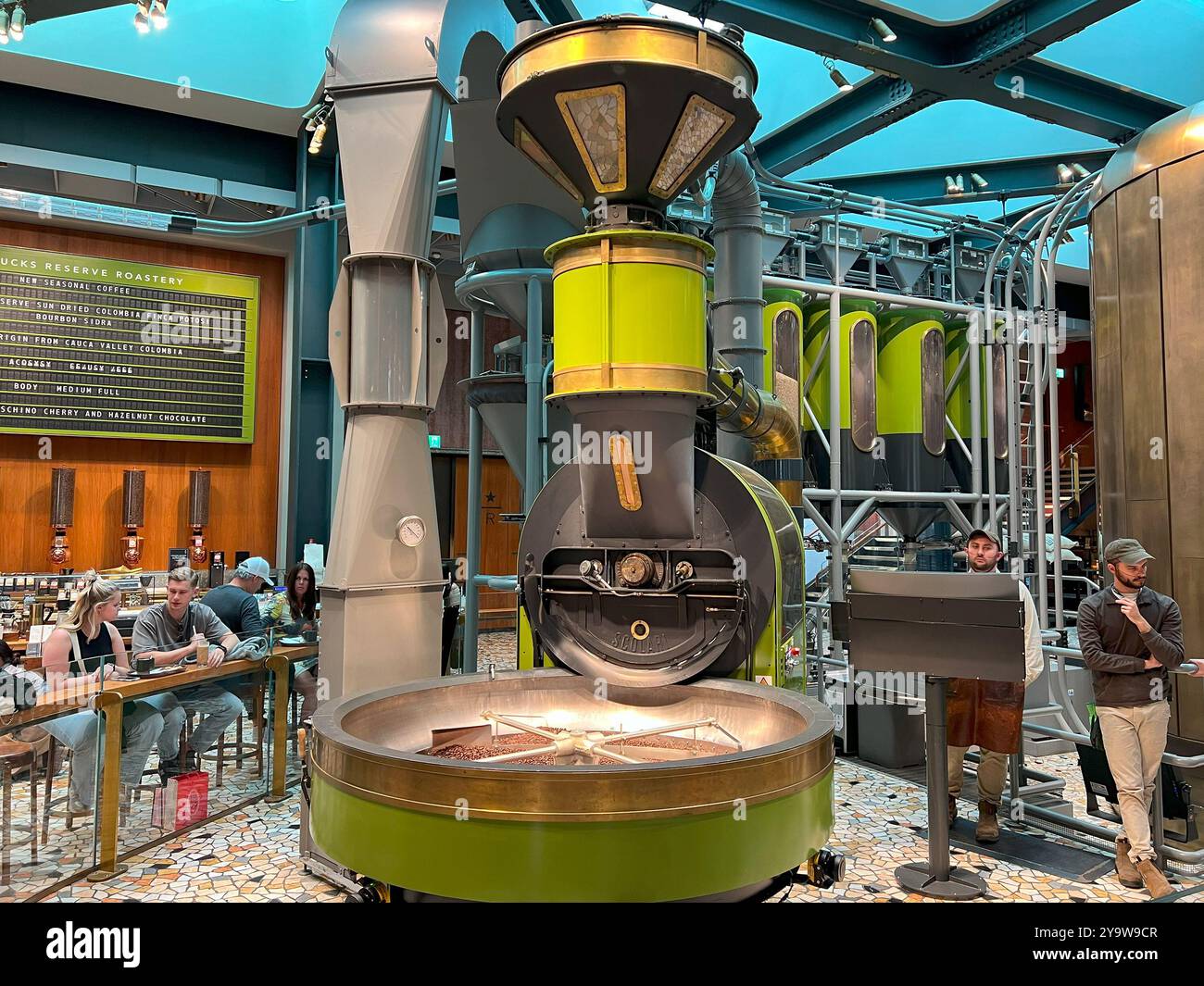 Milan, Italy - September 14, 2024: coffee roasting machine in Starbucks ...