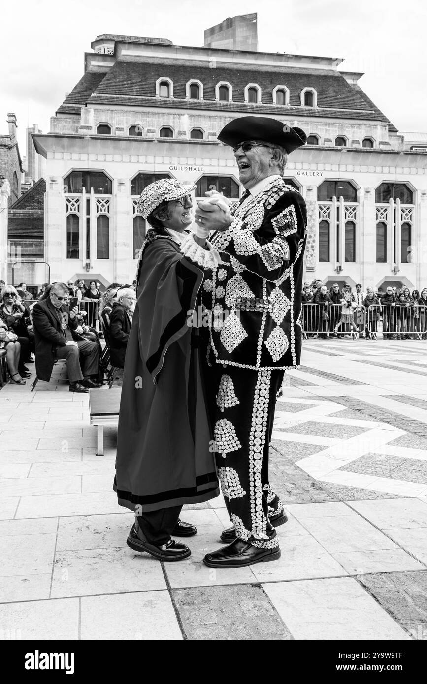 A Pearly King Dances With A London Borough Mayor At The Annual Pearly ...