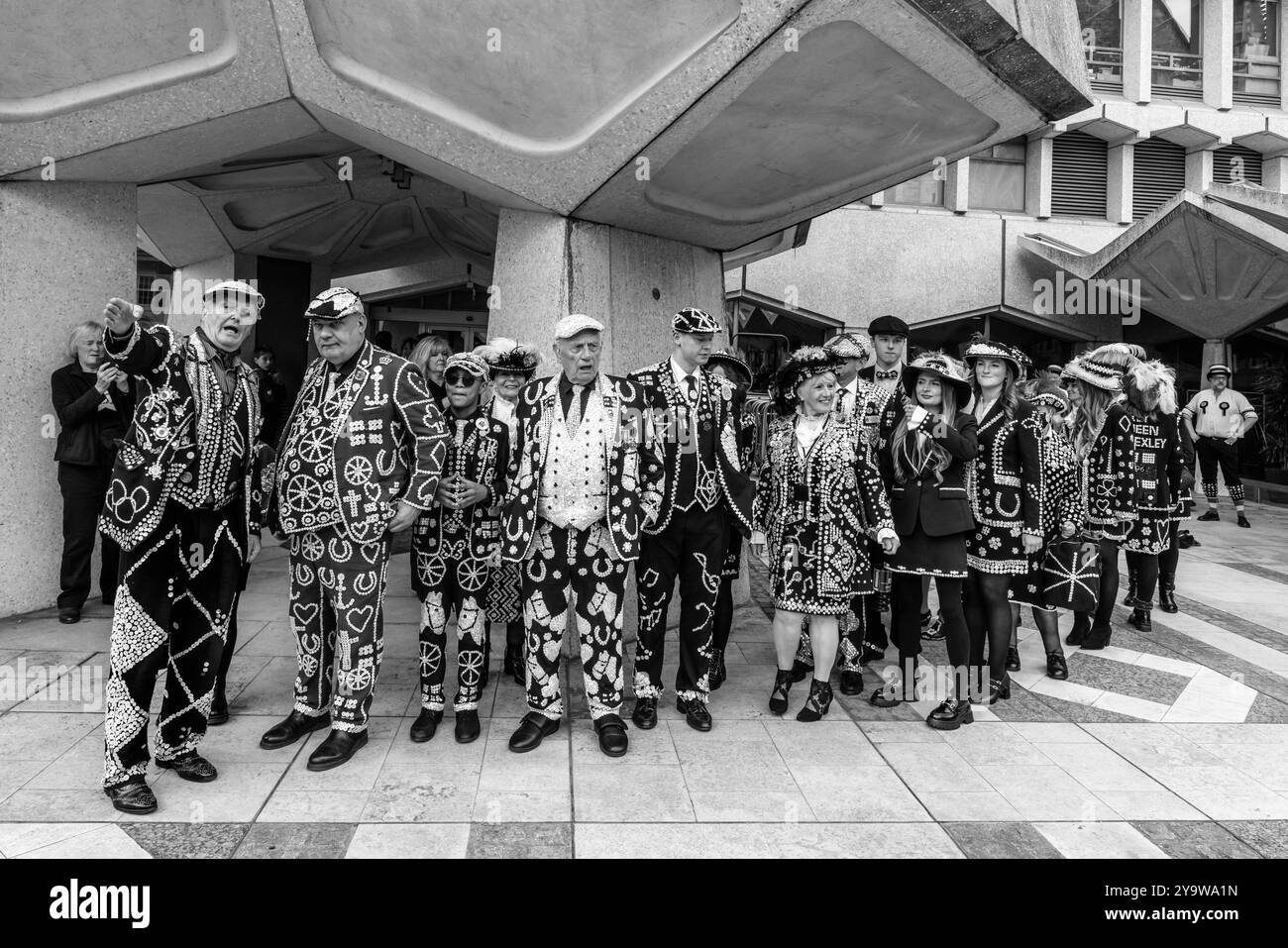 A Group of Pearly Kings, Queens, Princes and Princesses At The Annual ...