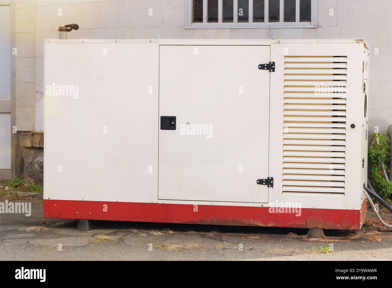 Diesel generator for emergency power supply. Backup power supply of ...