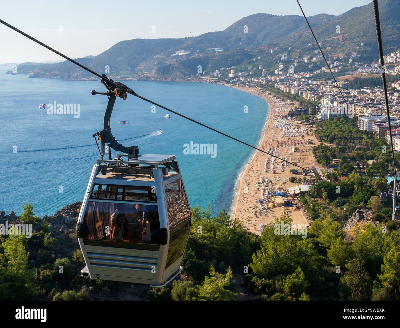 Cable view looking over Cleopatra beach Stock Photo - Alamy