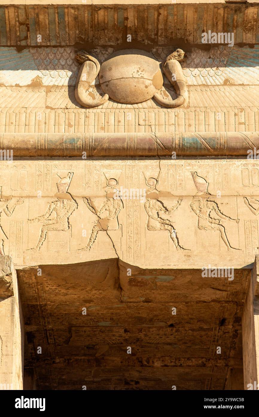 Edfu, Egypt; January 17, 2024: Ra's Blazing Eye, a celestial symbol of ...