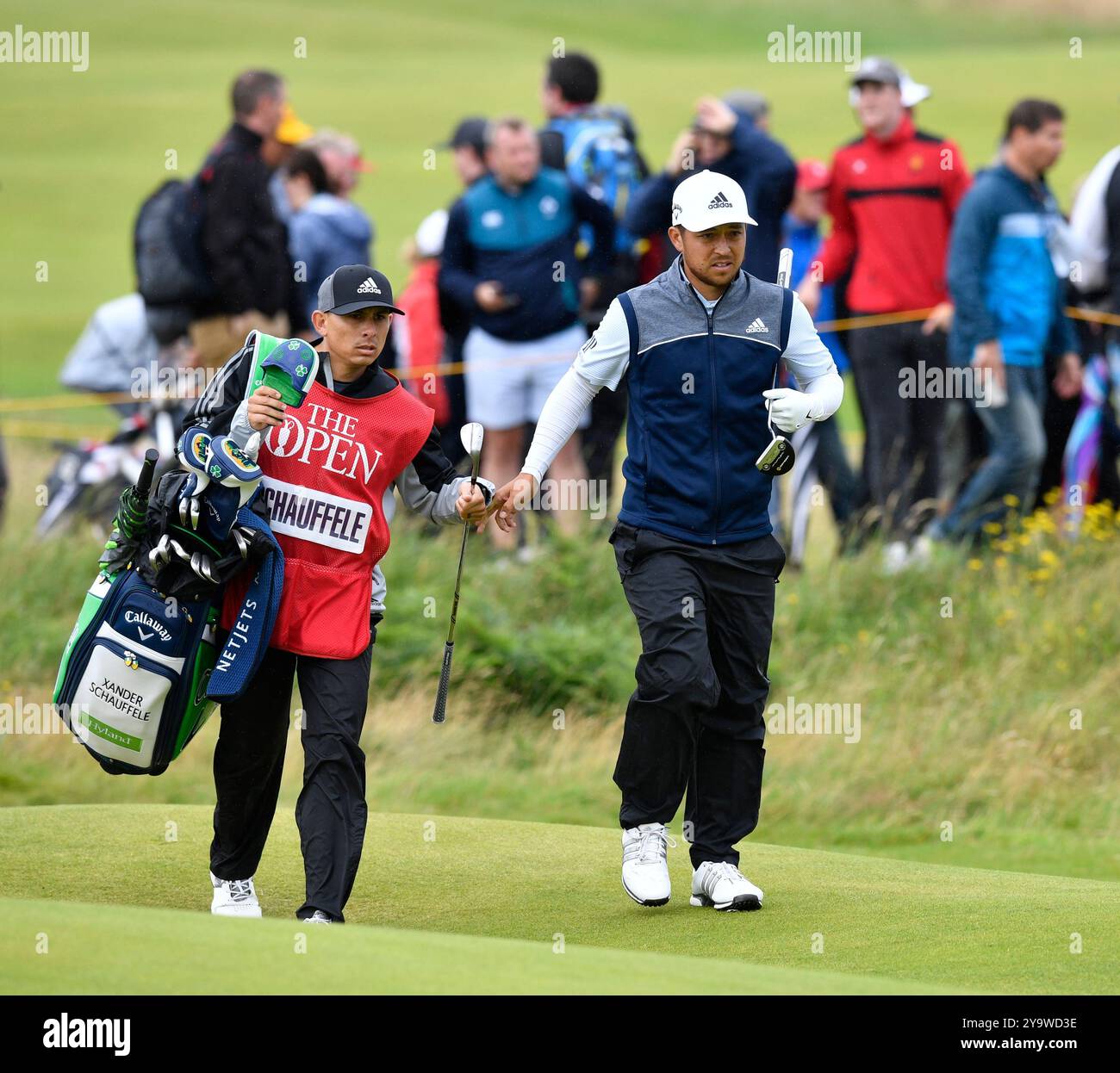Xander schauffele and caddy austin kaiser hi-res stock photography and ...