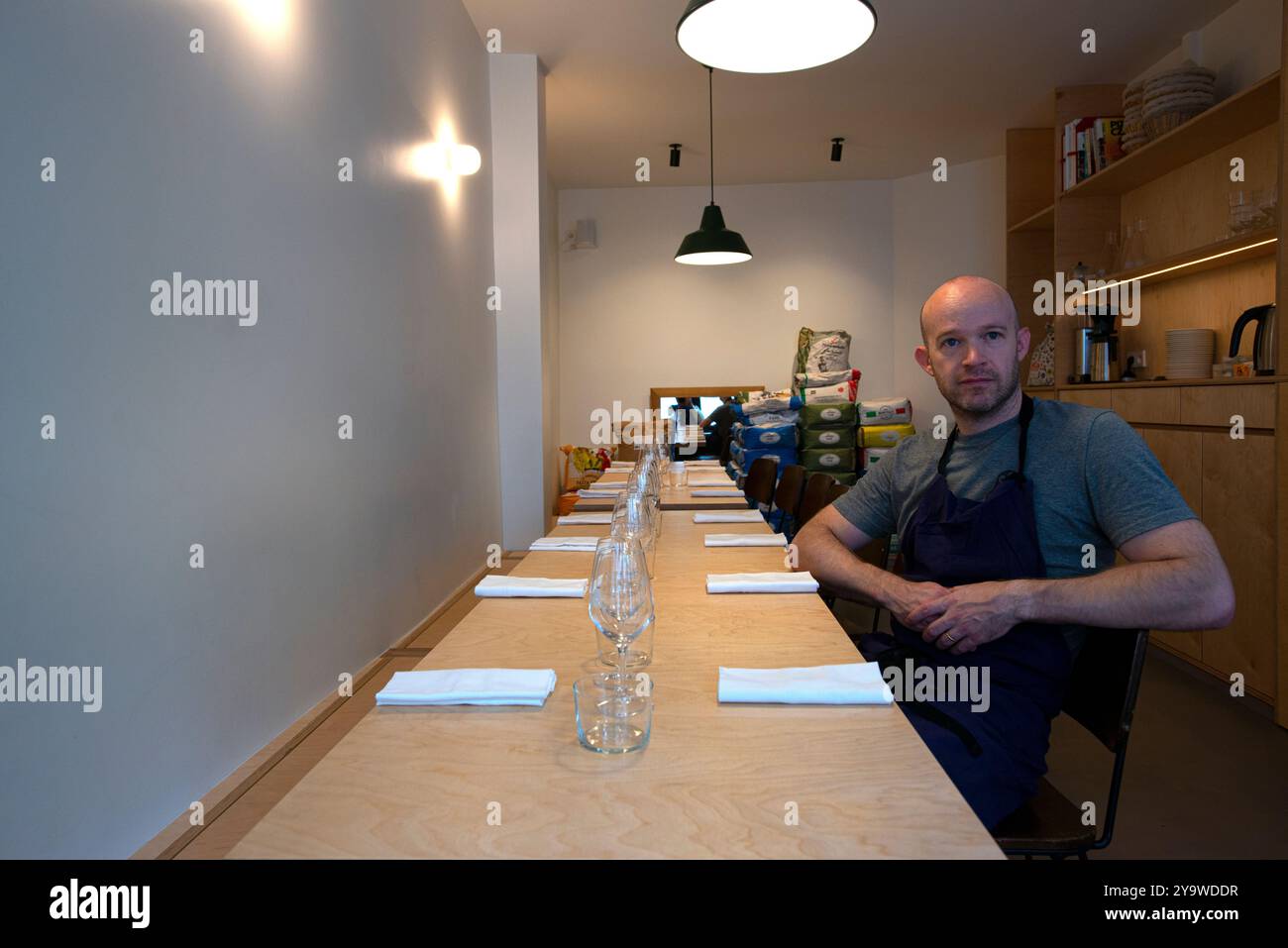 Daniel Pearson, founder of Oobatz restaurant in Paris, taking a break ...