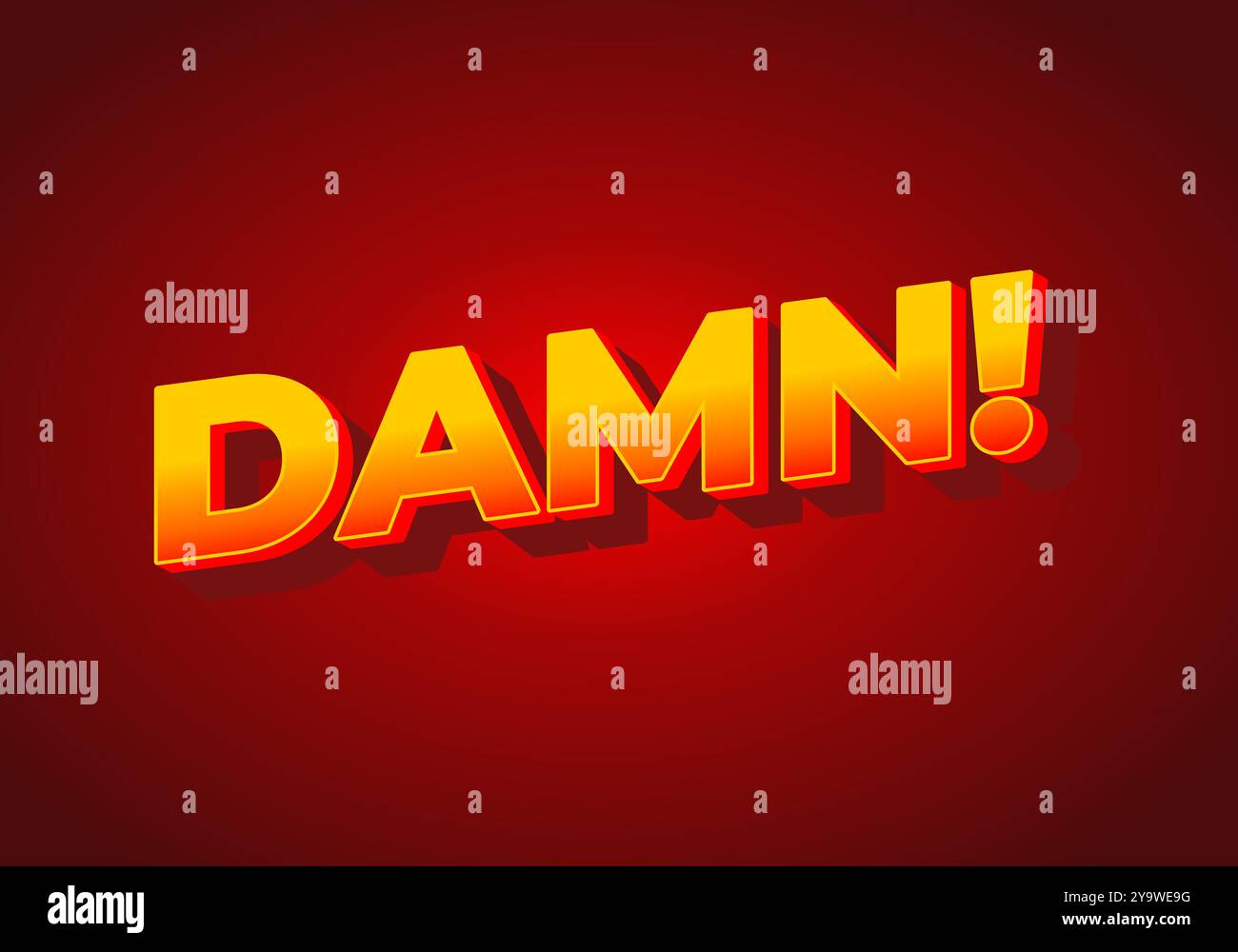 Damn. Text effect design with modern color and 3D look Stock Vector ...