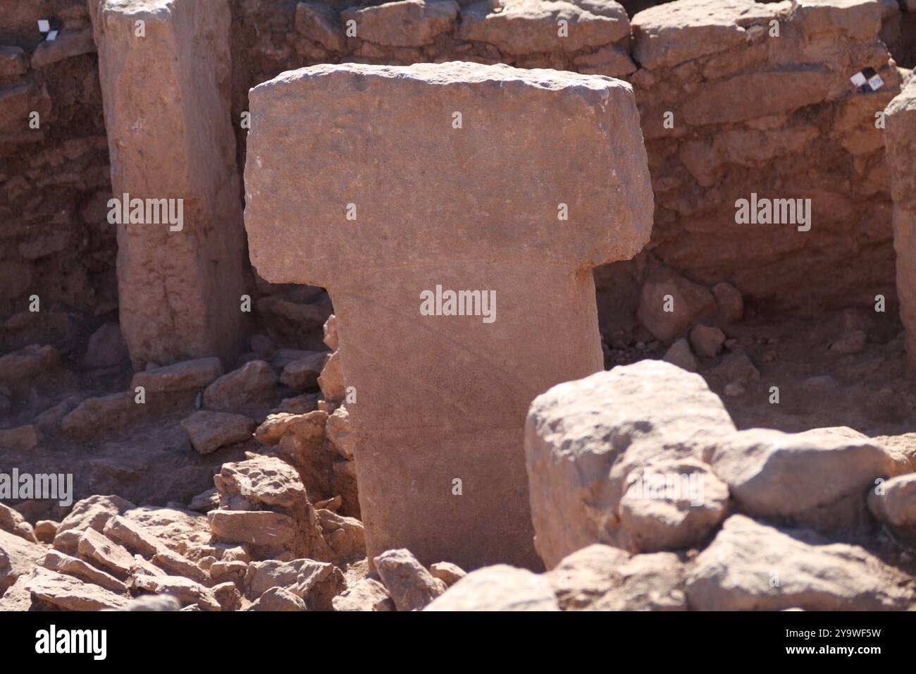 T shaped limestone pillars emerge from the Pre-pottery Neolithic ...