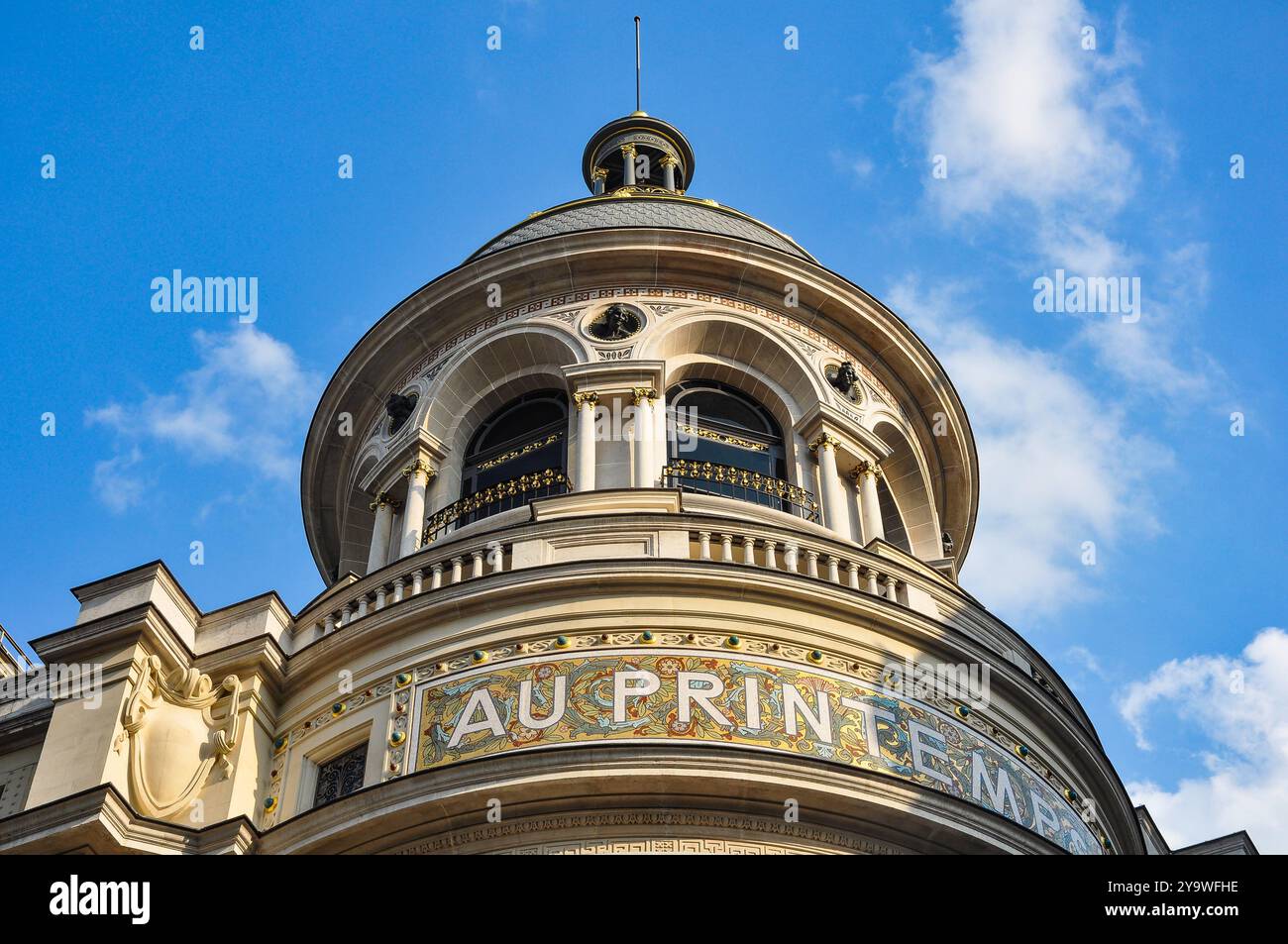 Iconic Turret of Au Printemps: The Landmark Department Store of Paris ...
