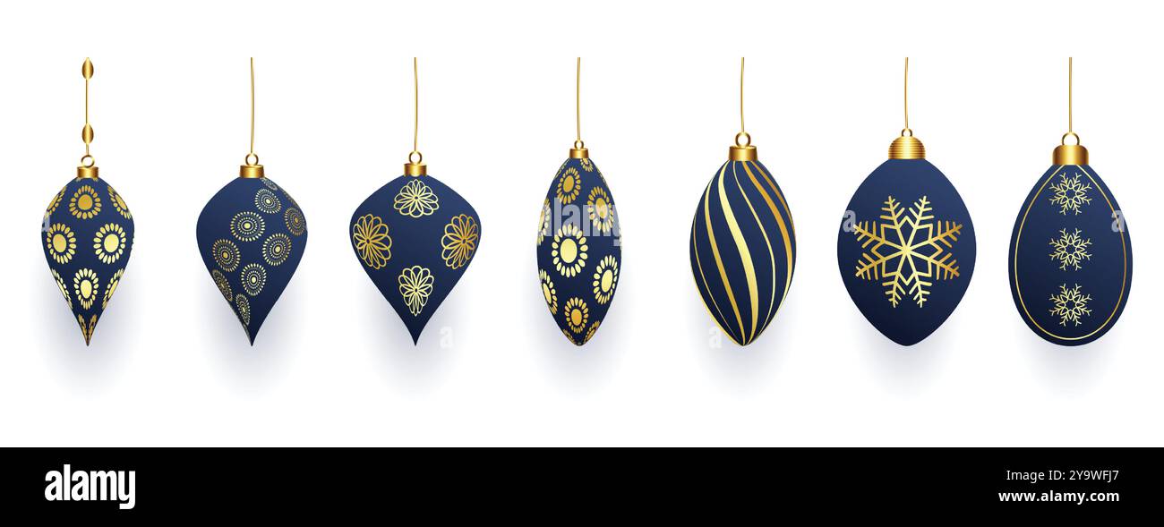 set of premium christmas bauble symbols design for xmas ...