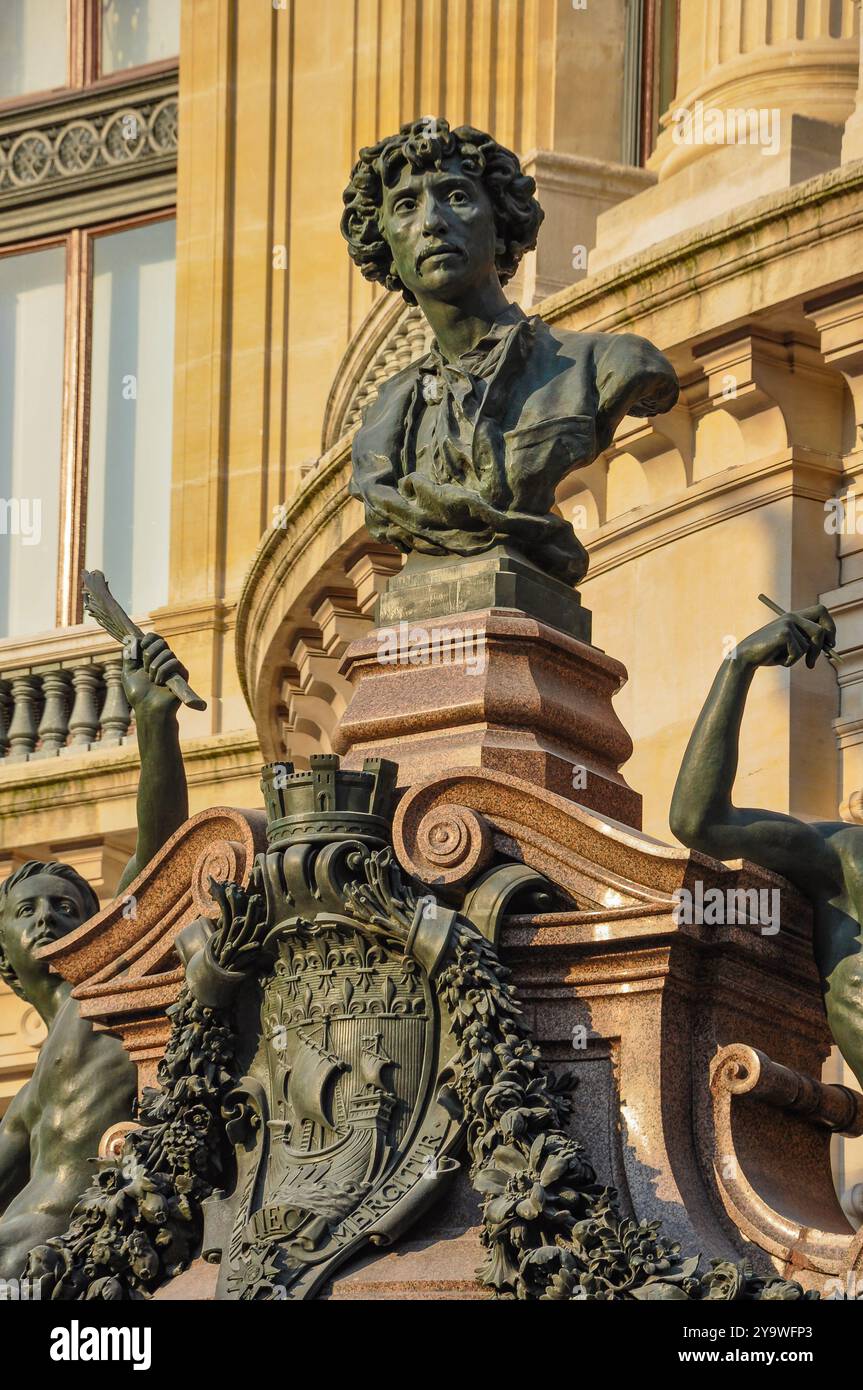 Monument to Charles Garnier, architect of the Palais Garnier (also ...