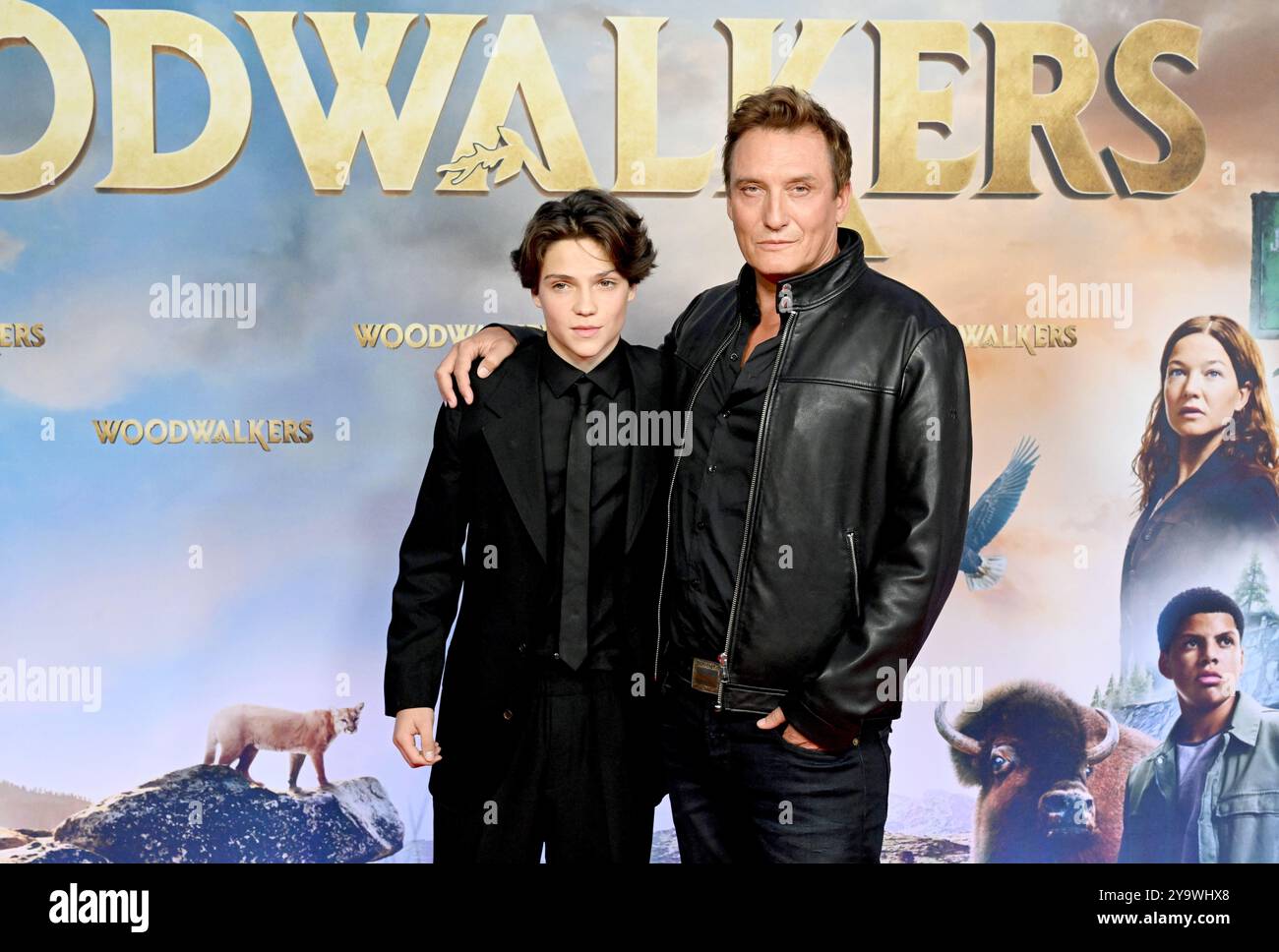 Munich, Germany. 11th Oct, 2024. Actors Emile Chérif (l) and Oliver ...