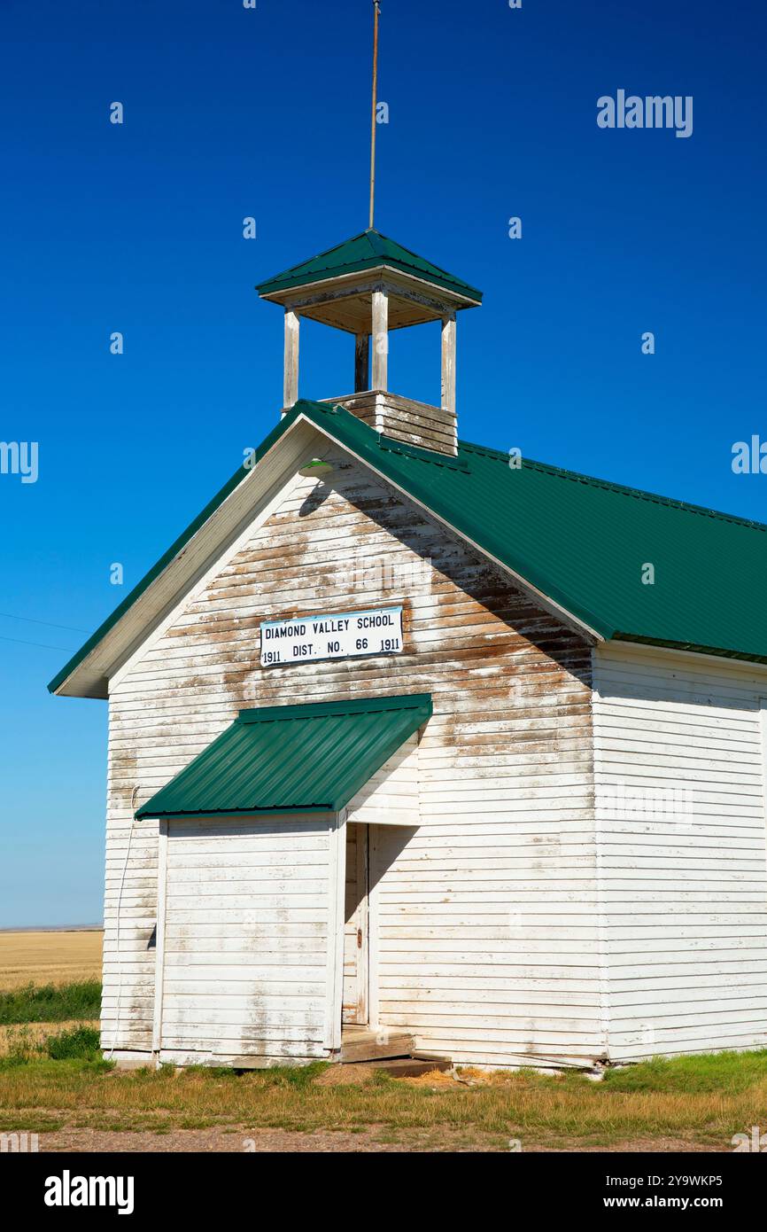 Diamond Valley School, Teton County, Montana Stock Photo - Alamy