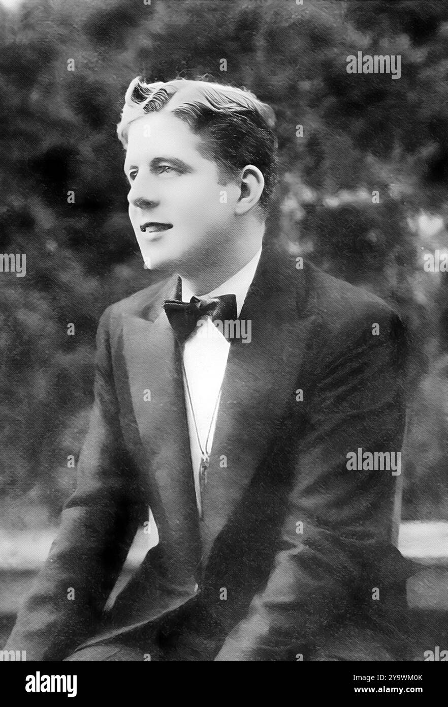 Rudy Vallee. Portrait of the American singer and saxophonist, Hubert ...