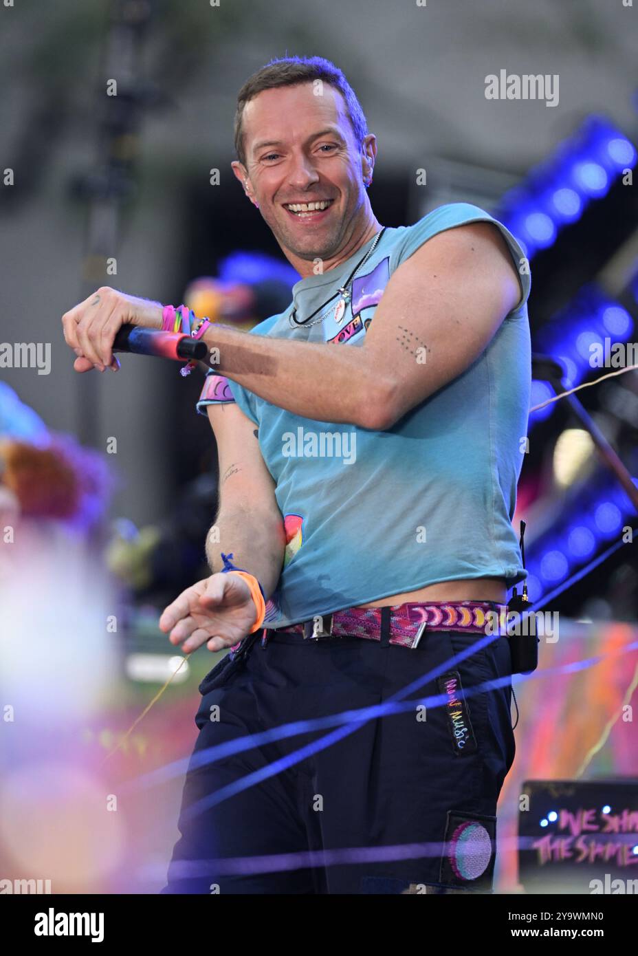 Chris Martin of Coldplay performs on NBC's "Today" at Rockefeller Plaza ...