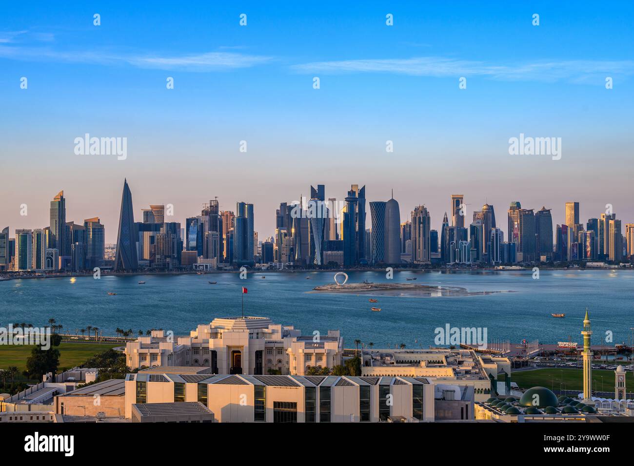 Skyline of Doha - the capital of Qatar Stock Photo - Alamy
