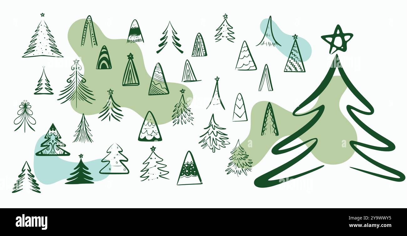 Christmas sock in doodle Cut Out Stock Images & Pictures - Alamy