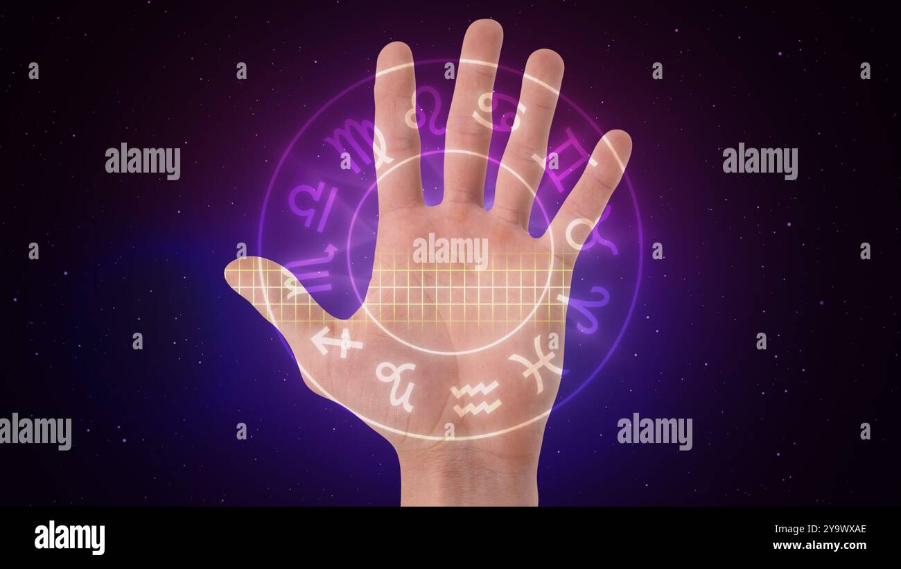 Palmistry chart hi-res stock photography and images - Alamy